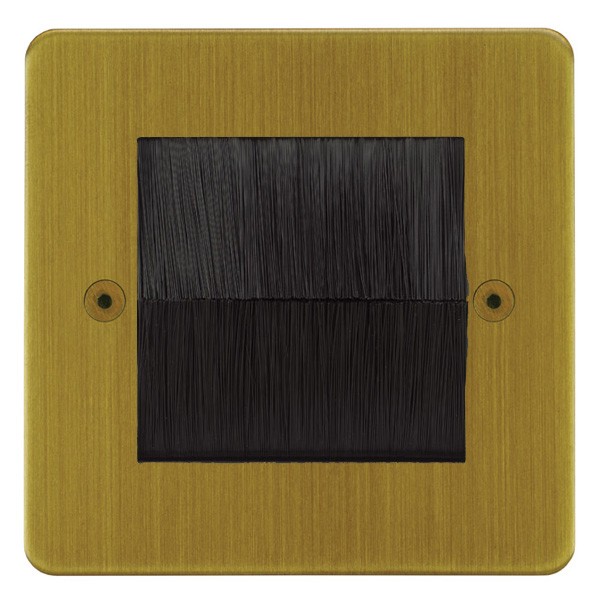 Focus SB Horizon HABBRUSH.1 single plate with brush aperture in Antique ...