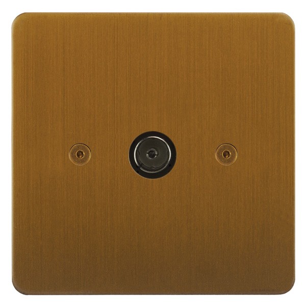 Focus SB Horizon HBA23.1 1 gang isolated co-axial TV socket in Bronze ...