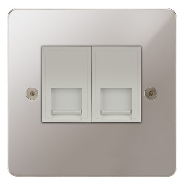 Focus SB Horizon HPS25.2W 2 gang secondary telephone extension socket ...
