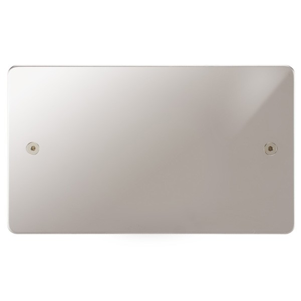 Focus SB Horizon HPS37.2 double blank plate in Polished Stainless | UKES