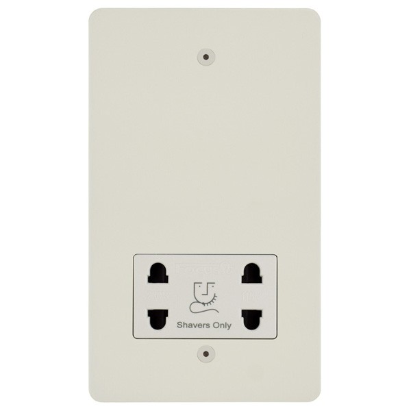 Focus SB Horizon HPW36.1W shaver socket (110/240V) in Primed White with ...