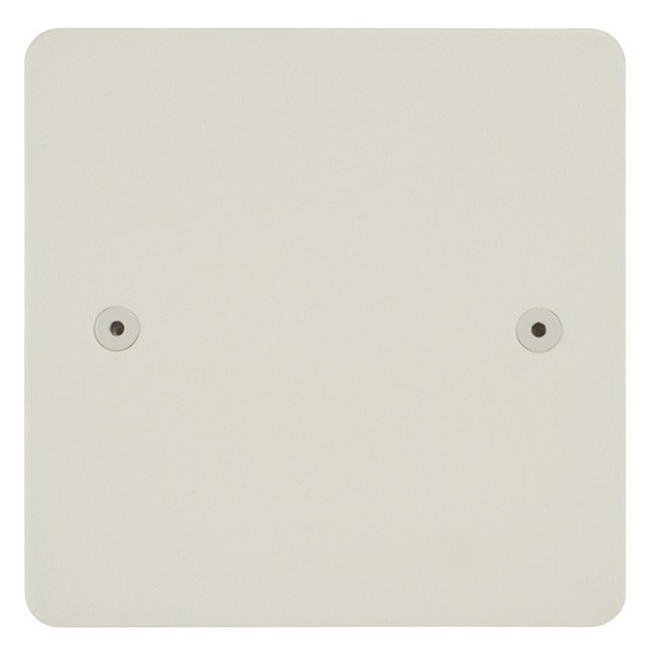 Focus SB Horizon HPW37.1 single blank plate in Primed White | UKES