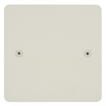 Focus SB Horizon HPW37.1 single blank plate in Primed White | UKES