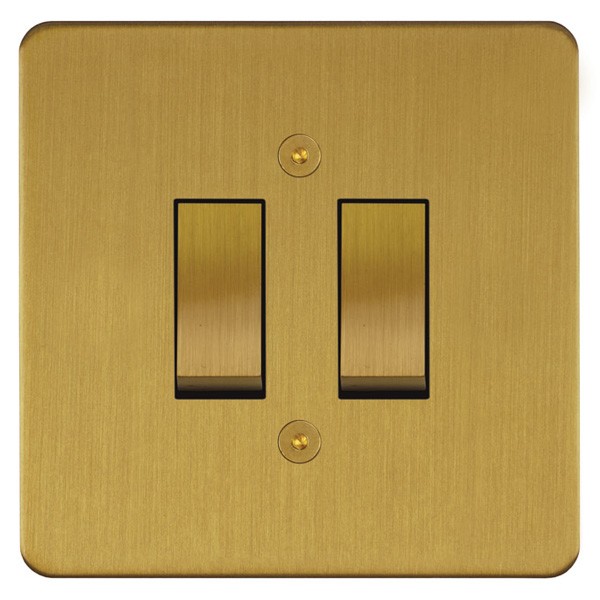 Focus SB Horizon HSB11.2 trimless 2 gang 20 amp 2 way rocker switch in ...