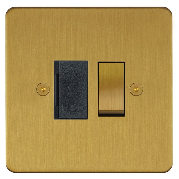 Focus SB Horizon HSB26.1B 13 amp switched fuse spur in Satin Brass with ...