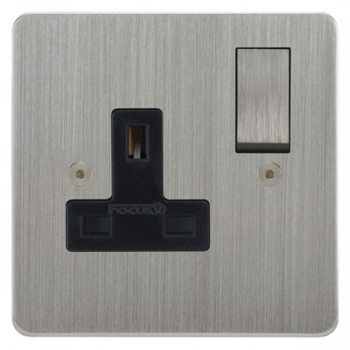 Focus SB Horizon HSC18.1B 1 gang 13 amp switched socket in Satin Chrome ...