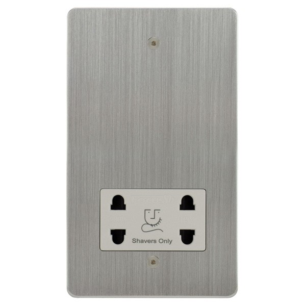 Focus SB Horizon HSC36.1W shaver socket (110/240V) in Satin Chrome with ...