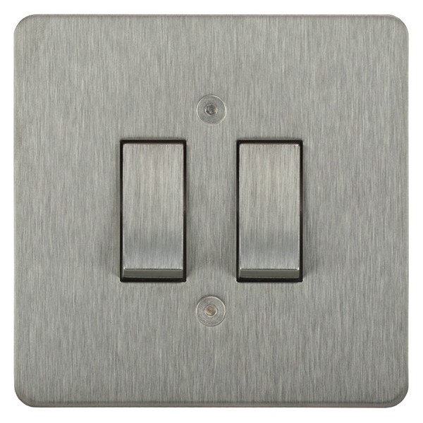 Focus SB Horizon HSS11.2 trimless 2 gang 20 amp 2 way rocker switch in ...