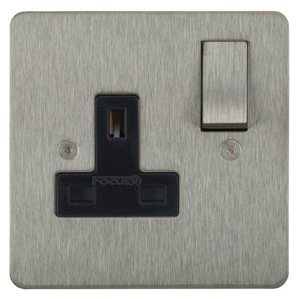 Focus SB Horizon HSS18.1B 1 gang 13 amp switched socket in Satin ...