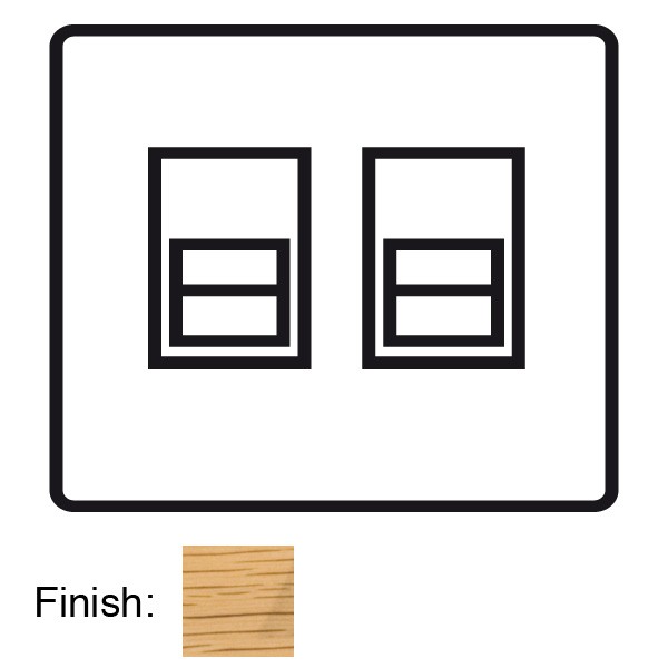 Focus SB Jacobean J24.2L 2 gang master telephone socket in Light Oak | UKES