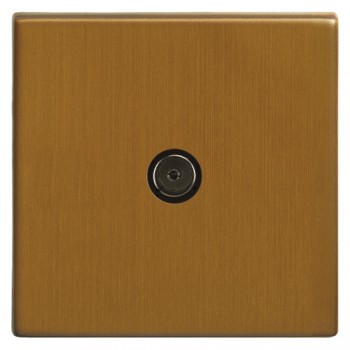 Focus SB Morpheus MBA23.1 1 gang isolated co-axial TV socket in Bronze ...