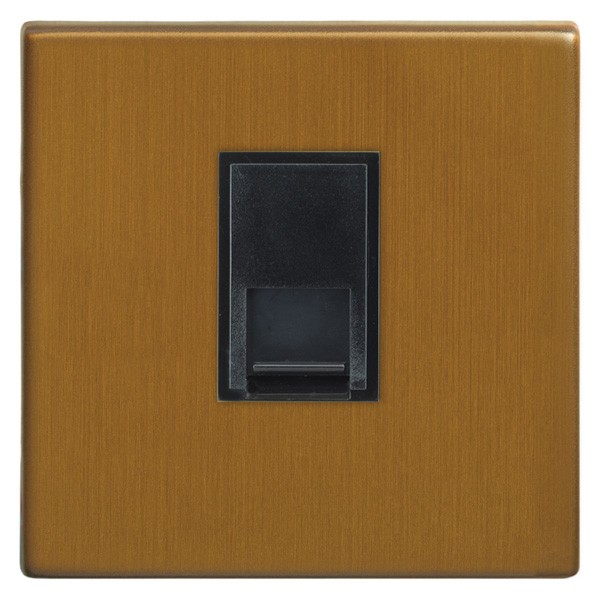 Focus SB Morpheus MBA24.1B 1 gang master telephone socket in Bronze ...