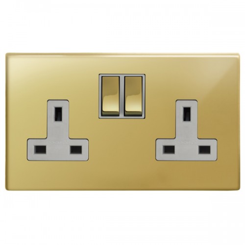 Focus SB Morpheus MPB18.2W 2 gang 13 amp switched socket in Polished ...