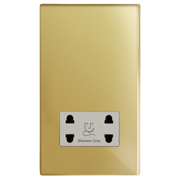 Focus SB Morpheus MPB36.1W shaver socket (110/240V) in Polished Brass ...