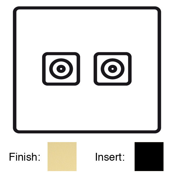 Focus SB Morpheus MPS23.2B 2 gang isolated co-axial TV socket in ...