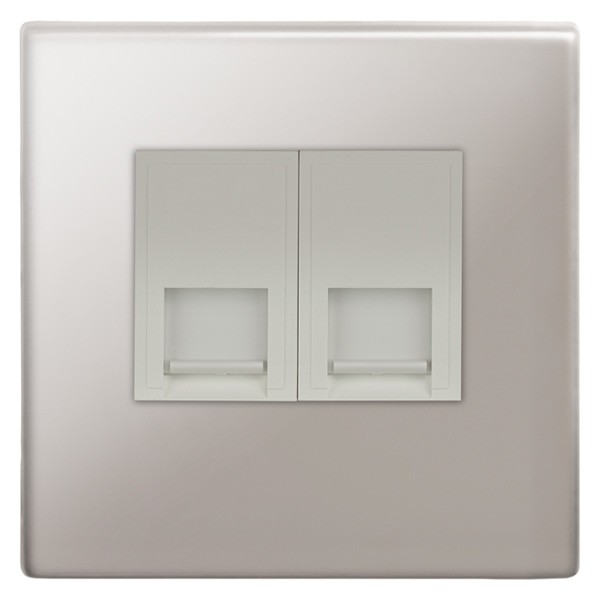 Focus SB Morpheus MPS51.2W 2 gang CAT5 RJ45 socket in Polished ...