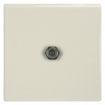 Focus SB Morpheus MPW54.1 1 gang satellite socket in Primed White | UKES