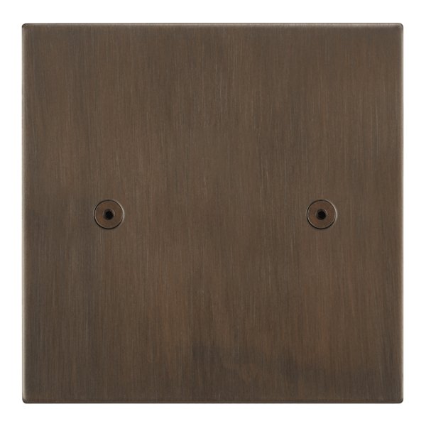 Focus SB Ambassador Square Corners 1 Gang Blank Plate In Chocolate ...