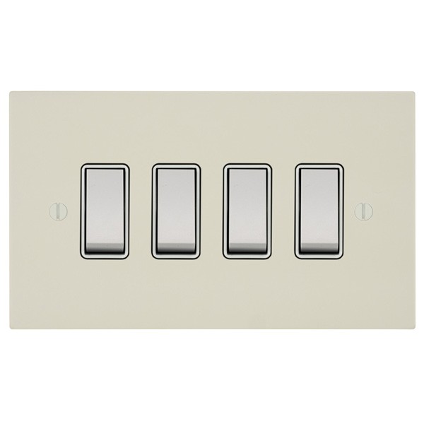 Focus SB Ambassador Square Corners NAPW10.4W 4 gang 20 amp 2 way rocker ...