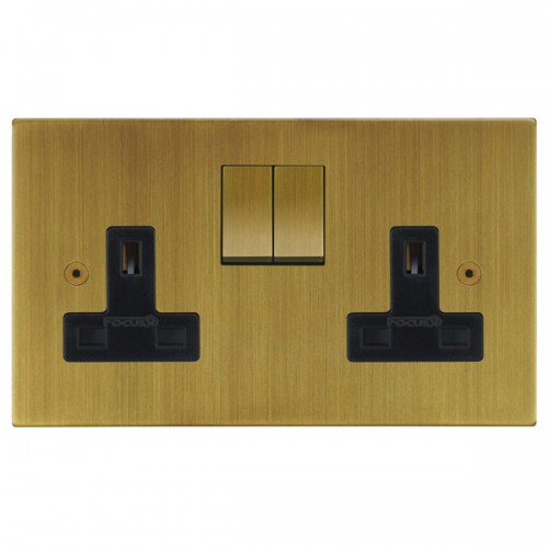Focus SB Horizon Square Corners NHAB18.2B 2 gang 13 amp switched socket ...