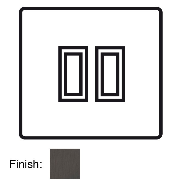 Focus SB Horizon Square Corners 2 Gang 20A 2 Way Rocker Switch In ...