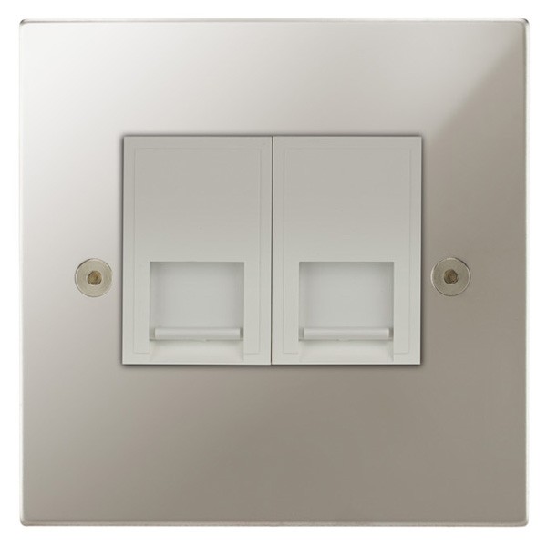 Focus SB Horizon Square Corners NHPN25.2W 2 gang secondary telephone ...
