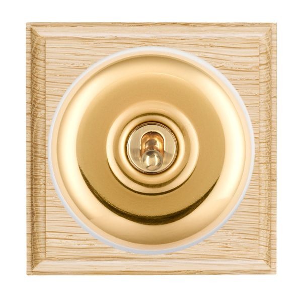 Hamilton Bloomsbury Ovolo Light Oak 1 Gang 20AX 2 Way Toggle Switch ...
