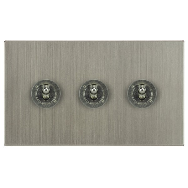 Focus SB Horizon Square Corners NHSN14.3 3 gang 20 amp 2 way toggle ...