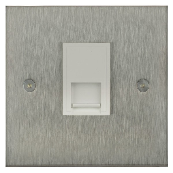Focus SB Horizon Square Corners NHSS51.1W 1 gang CAT5 RJ45 socket in ...