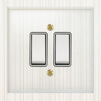 Focus SB Prism P10.2W 2 gang 20 amp 2 way plastic rocker switch in ...