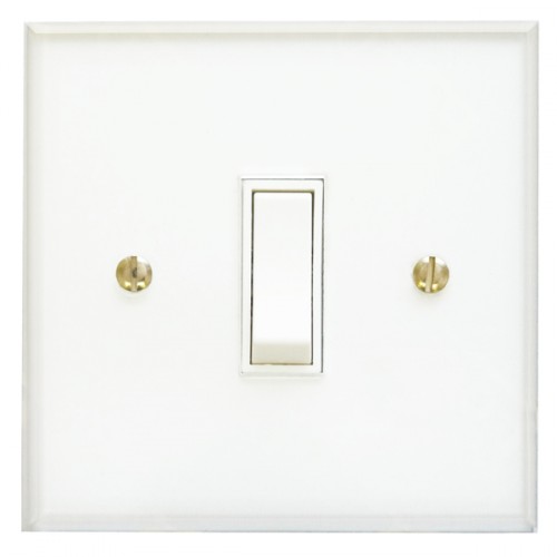 Focus SB Prism P11.1W 1 gang 20 amp 2 way metal rocker switch in Clear ...