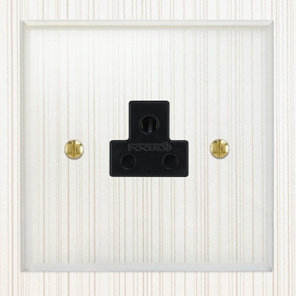 Focus SB Prism P19.1B 1 gang 2 amp unswitched socket in Clear Acrylic ...