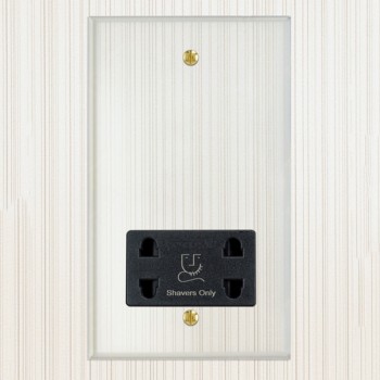 Focus SB Prism P36.1B shaver socket (110/240V) in Clear Acrylic with ...