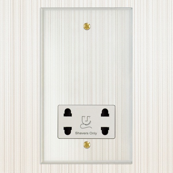 Focus SB Prism P36.1W shaver socket (110/240V) in Clear Acrylic with ...