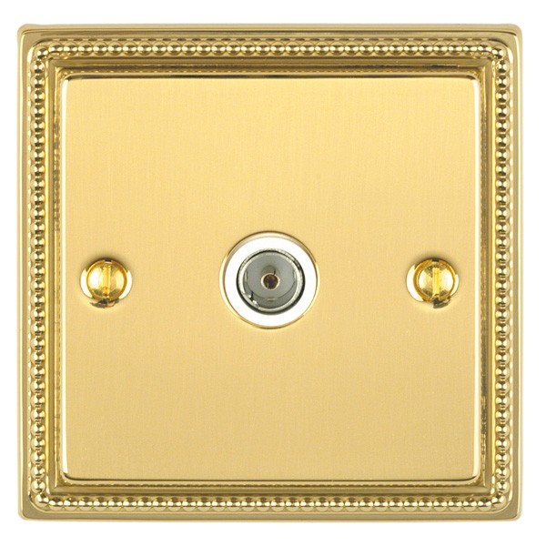 Focus SB Regency R23.1 1 gang isolated co-axial TV socket in Polished ...