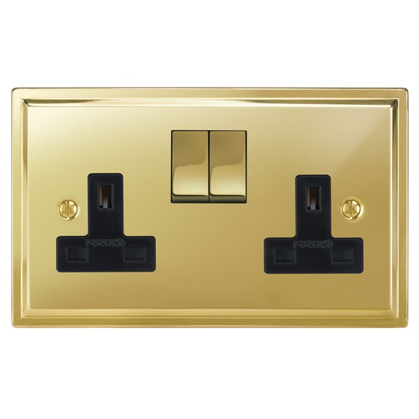Focus SB Sheraton SPB18.2B 2 gang 13 amp switched socket in Polished ...