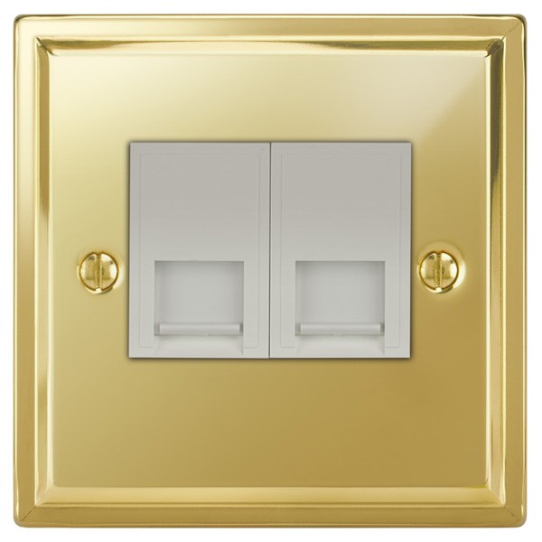 Focus SB Sheraton SPB25.2W 2 gang secondary telephone extension socket ...