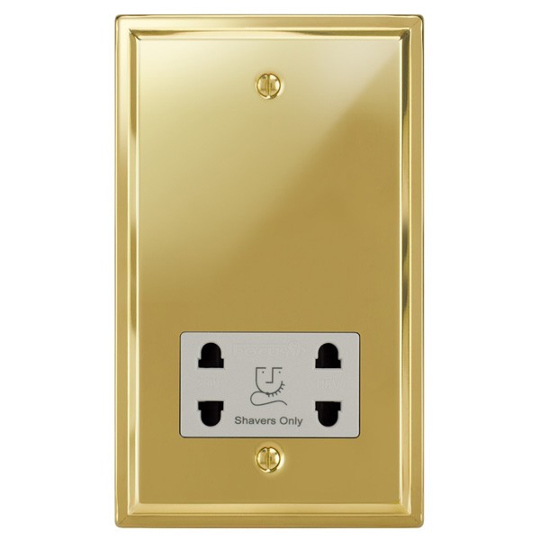 Focus SB Sheraton SPB36.1W shaver socket (110/240V) in Polished Brass ...