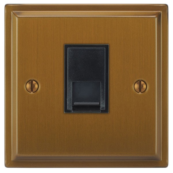 Focus SB Sheraton SBA24.1B 1 gang master telephone socket in Bronze ...