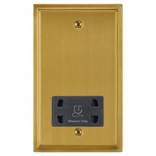 Focus SB Sheraton SSB36.1B shaver socket (110/240V) in Satin Brass with ...