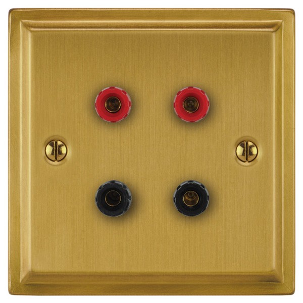 Focus SB Sheraton SSB67.2 2 gang speaker outlet (2 red 2 black 4mm ...