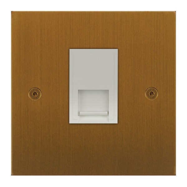 Focus SB True Edge TEABA24.1W 1 gang master telephone socket in Bronze ...