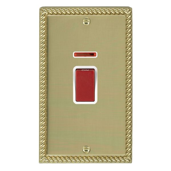 Hamilton Cheriton Georgian Polished Brass 45A Vertical Double Pole ...