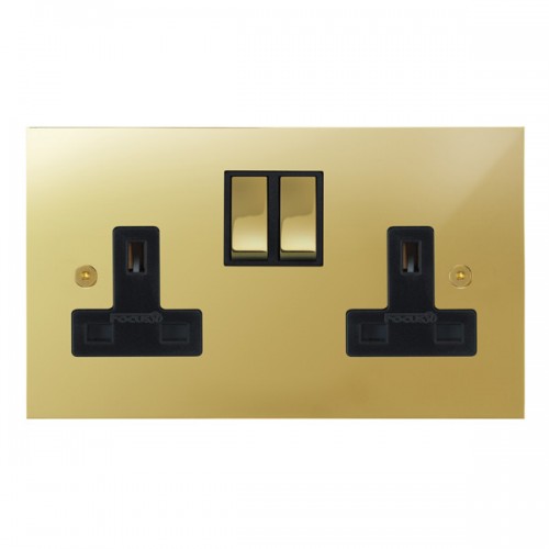 Focus SB True Edge TEAPB18.2B 2 gang 13 amp switched socket in Polished ...