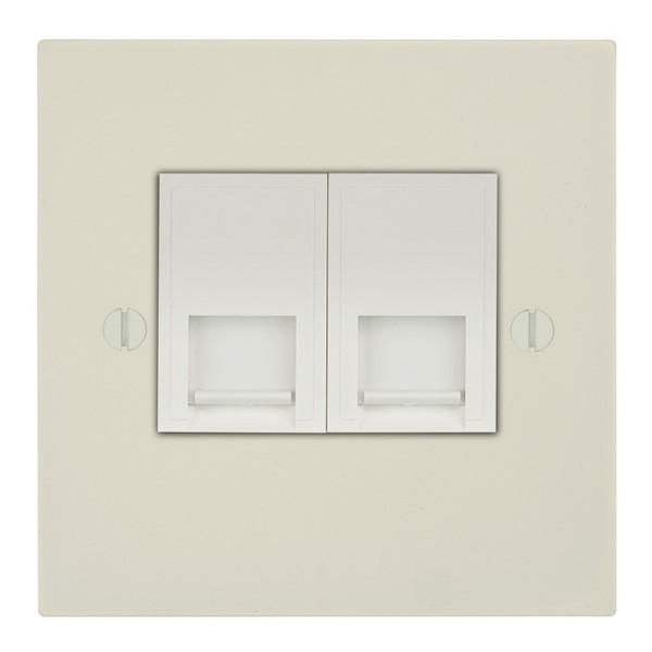 Focus SB True Edge TEAPW24.2W 2 gang master telephone socket in Primed ...