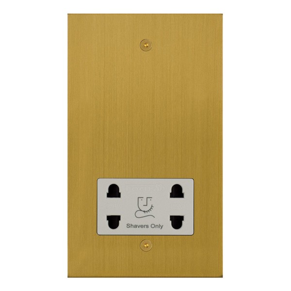 Focus SB True Edge TEASB36.1W shaver socket (110/240V) in Satin Brass ...