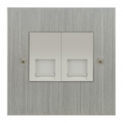 Focus SB True Edge TEASC18.2W 2 gang 13 amp switched socket in Satin ...