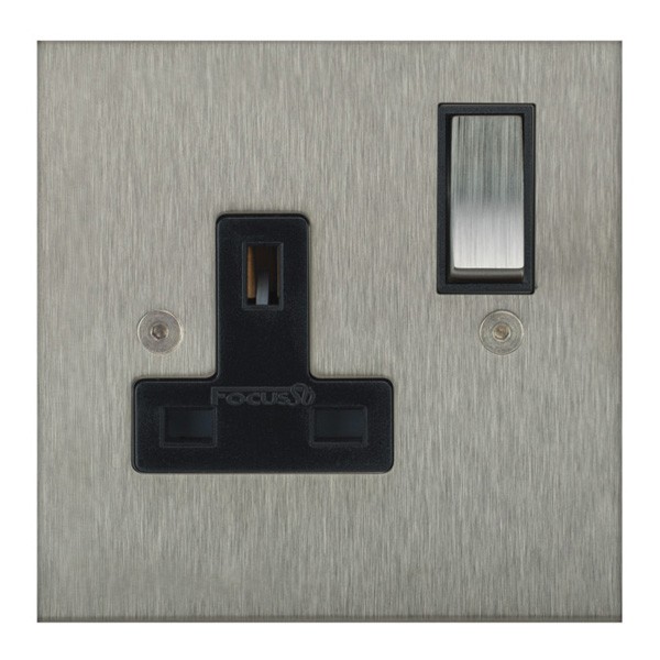Focus SB True Edge TEASS18.1B 1 gang 13 amp switched socket in Satin ...