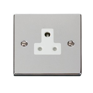 Click Deco Victorian Polished Chrome 5A Round Pin Unswitched Socket ...