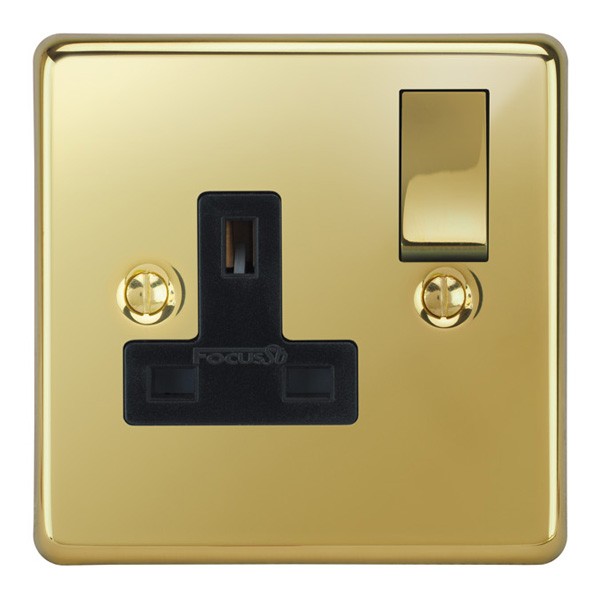 Focus SB Victorian VPB18.1B 1 gang 13 amp switched socket in Polished ...